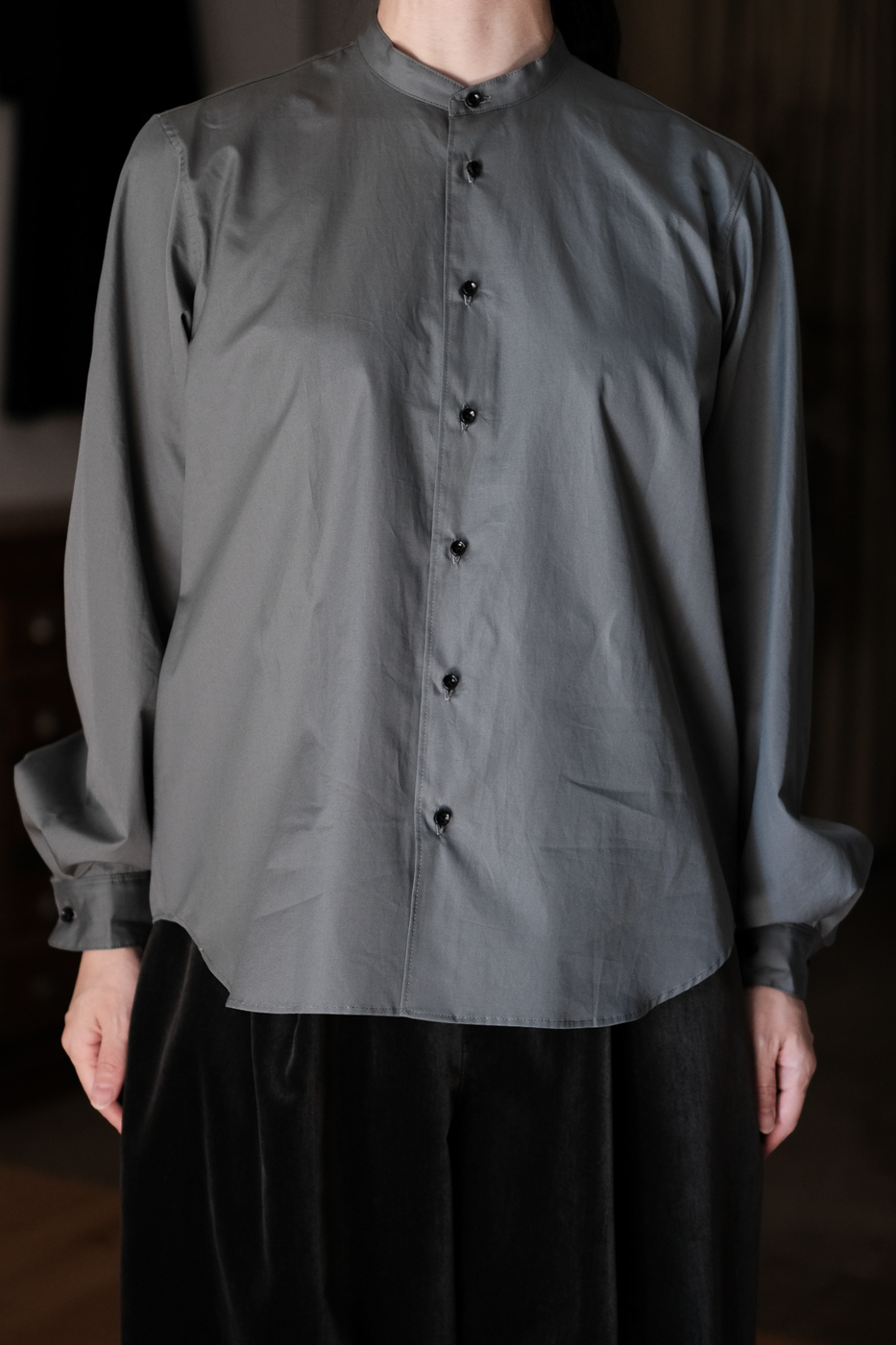 ハットチェックシャツ col.greysh green | Re;li