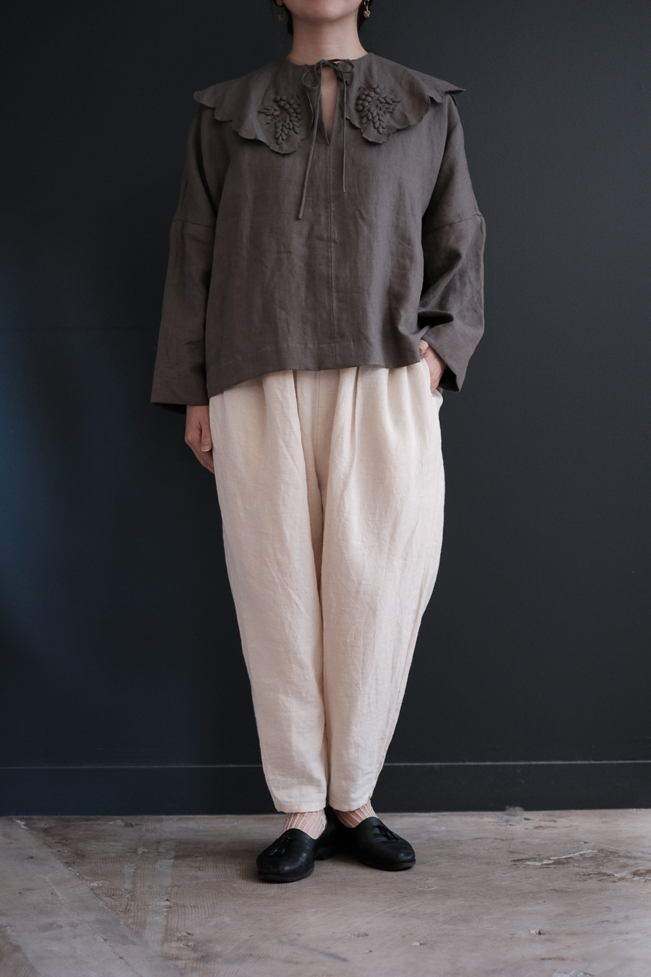 Bonvoyage blouse col.gray | Re;li